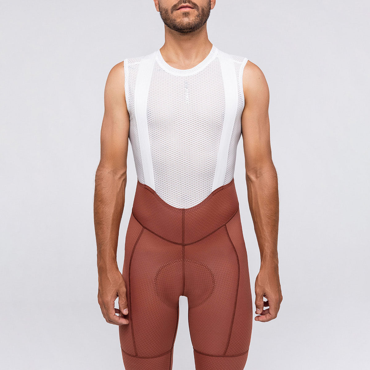 Hard Mens Pro Cycling Bibshorts Brick by Suarez | Cento Cycling