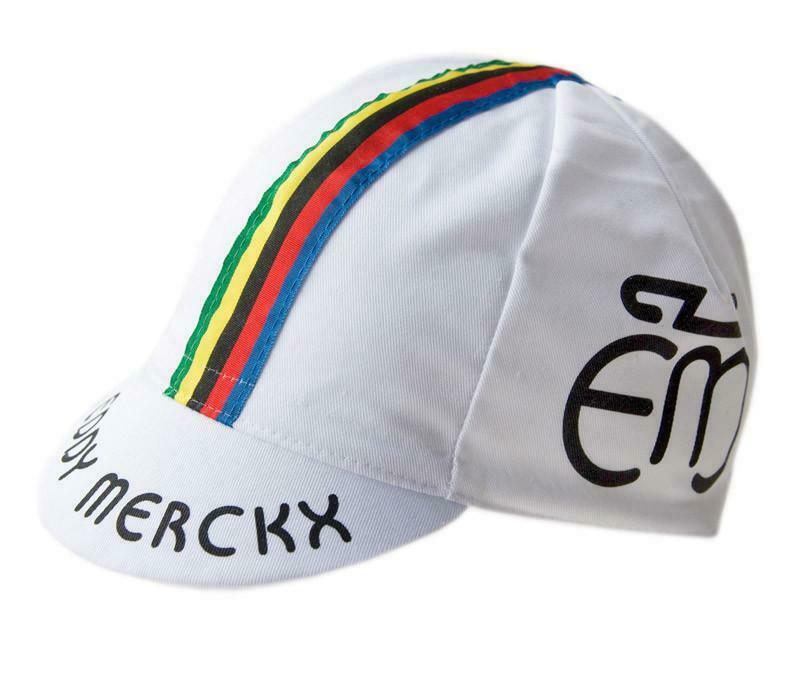 Eddy Merckx Vintage Cycling Cap in White by Apis – Cento Cycling