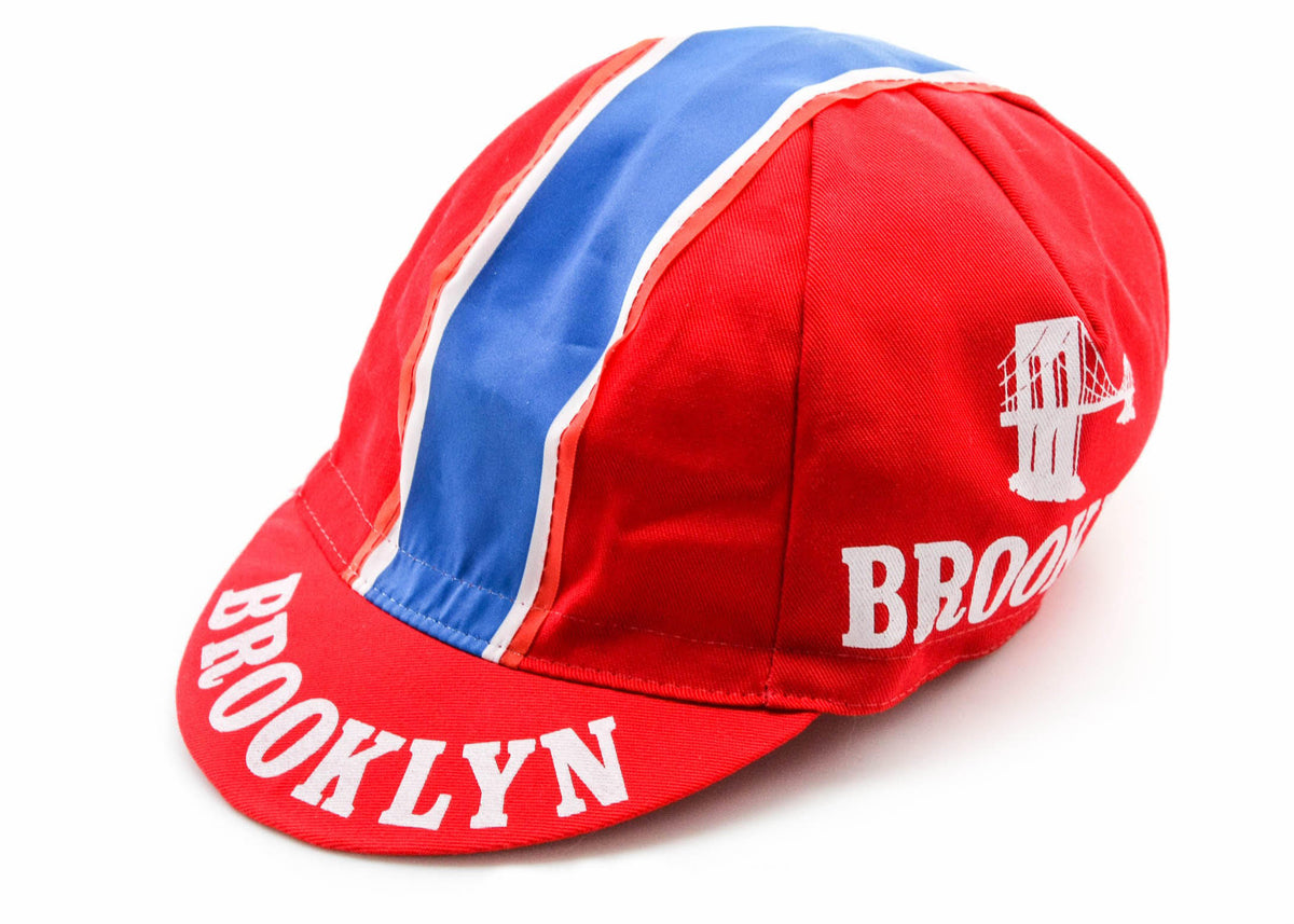 Brooklyn Cycling Cap in Red - Made in Italy by Apis – Cento Cycling